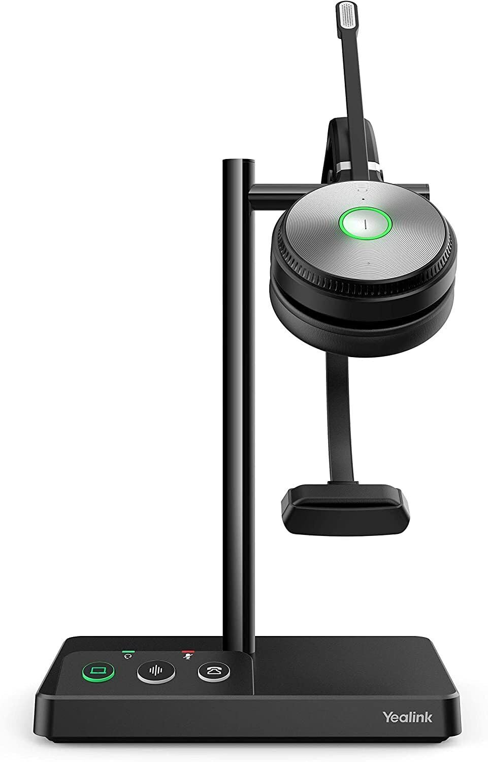 Yealink WH62 Mono Teams Wireless Noise Canceling Headset - Connects and Works with USB Enabled Desk Phones, Computers and Softphones. Headset Includes a 500ft Wireless Range + Intelligent Mute