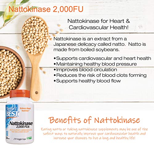 Doctor's Best Nattokinase, Non-GMO, Vegan, Gluten Free, 270 Veggie Caps
