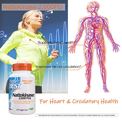 Doctor's Best Nattokinase, Non-GMO, Vegan, Gluten Free, 270 Veggie Caps