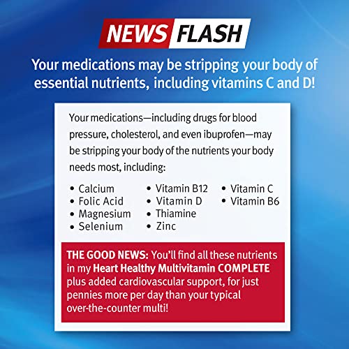 Dr. Stephen Sinatra’s Heart Healthy Multivitamin Complete for Heart, Total Body, Immune, and Mood Support and More with Essential Vitamins Plus Sensoril Ashwagandha