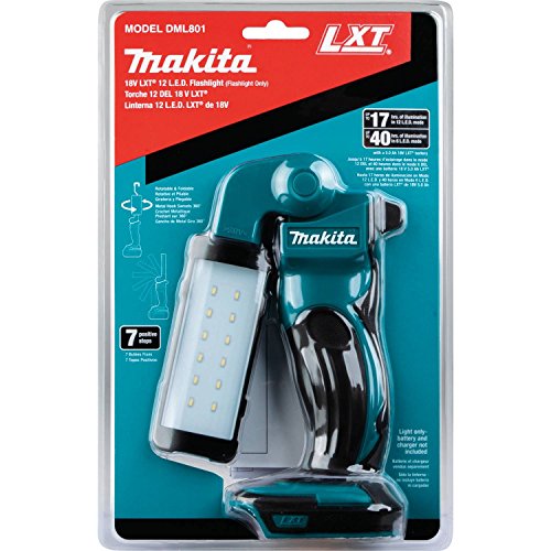 Makita DML801 18V LXT Lithium-Ion Cordless 12 L.E.D. Flashlight, Flashlight Only, Black