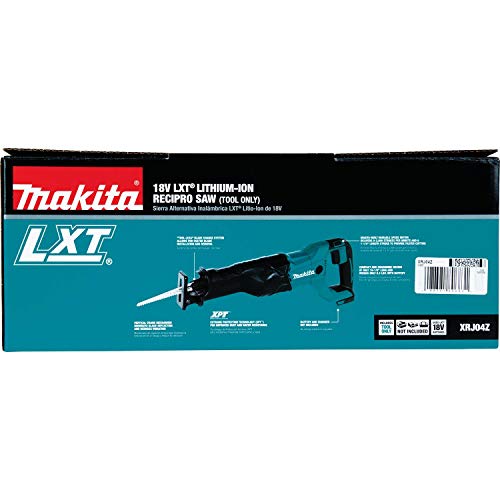 Makita XRJ04Z 18V LXT Lithium-Ion Cordless Recipro Saw, Tool Only, Blue