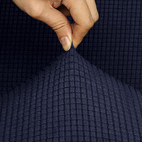 5-Seat Sectional Recliner Sofa Covers,4 Seater & 1 Corner Seat 5 Seater Stretch Recliner Couch Cover Slipcover for Reclining L Shape Recliner Corner Sofa,Soft,Washable Couch Covers,Navy Blue,Jacquard