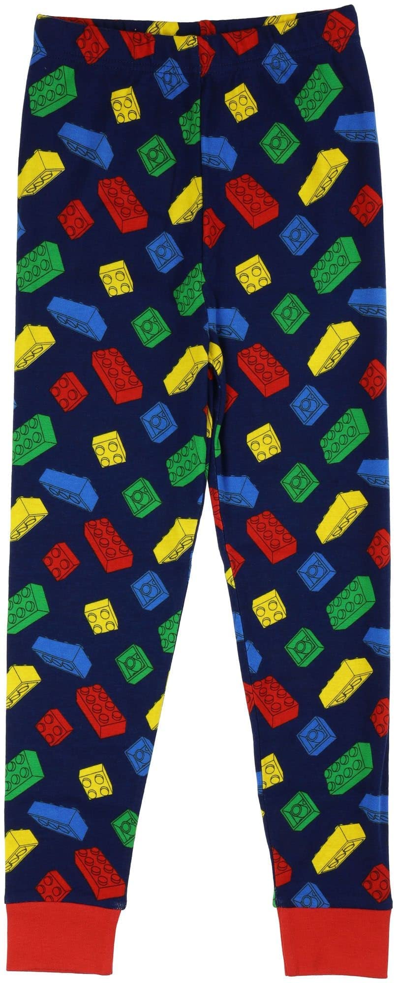 LEGO Boys 2 Piece Cotton Pajama Set, Size 4 Navy
