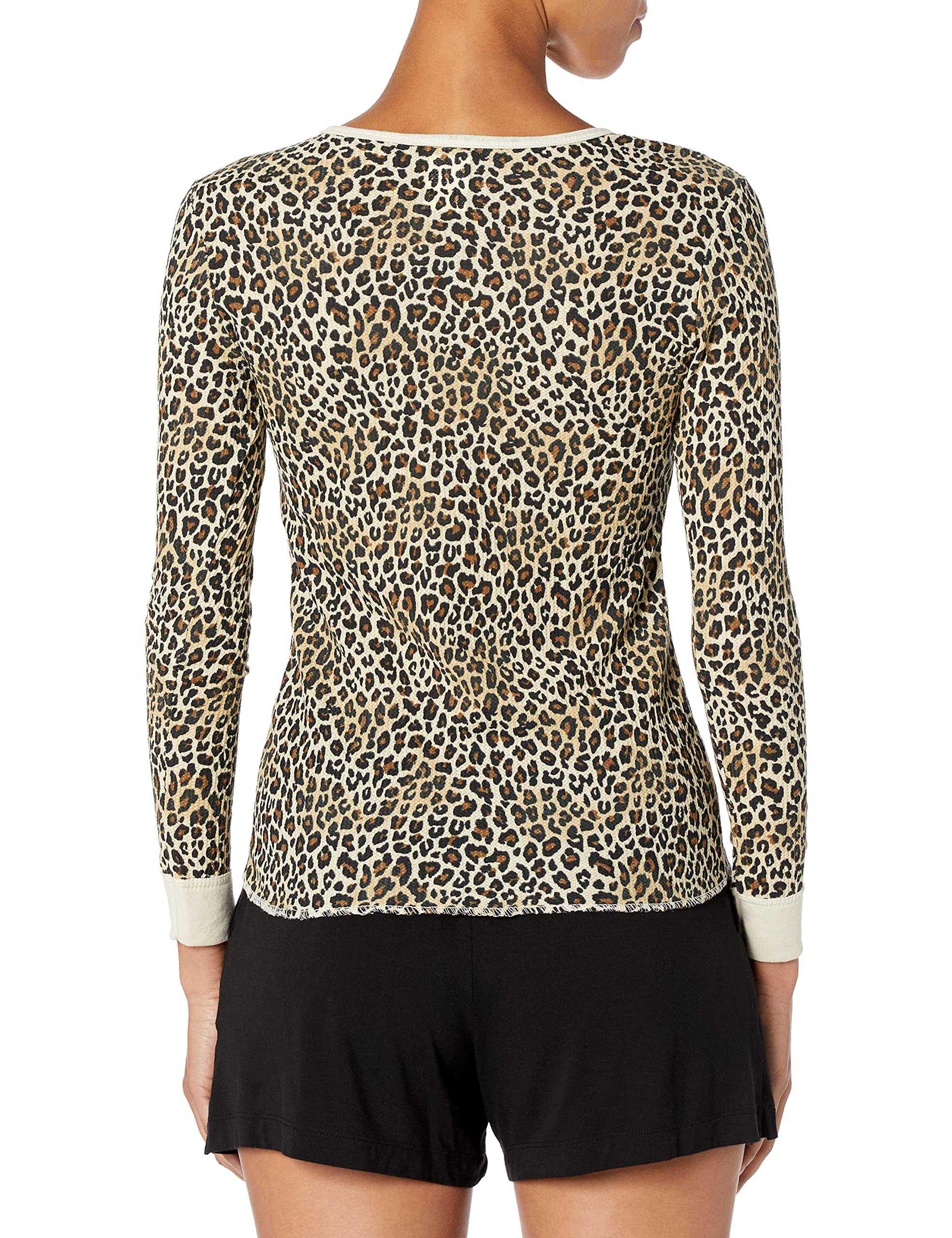 Fruit of the Loom Women's Waffle Thermal Underwear Top, Natural Animal, X-Small