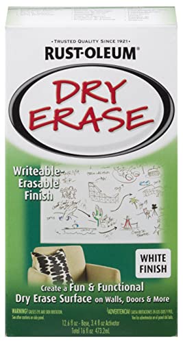 Rust-Oleum 241140 Specialty Dry Erase Brush-On Paint Kit, White & FOAM PRO 184 Foam Paint Roller, Pack of 1