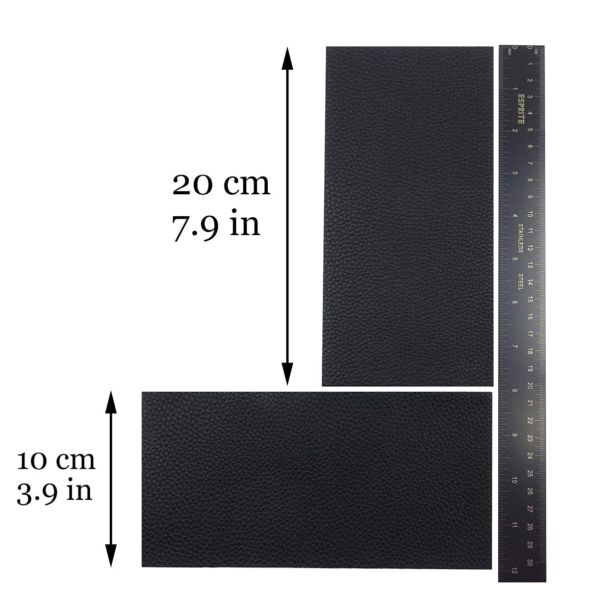 Vowcarol Leather Repair Kits for Couches and Cars, Leather Repair Patches Super-Thin Vinyl Repair kit 2 PCS Black