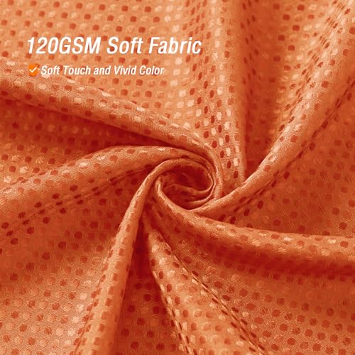 Gibelle Burnt Orange Shower Curtain, Waffle Weave Textured Fabric Shower Curtain for Bathroom - Soft Cloth & Hotel Spa Luxury, Water Repellent, Machine Washable, 72X72, Burnt Orange