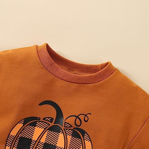 Baby Halloween Outfit Toddler Pumpkin Sweatshirt Oversized Waffle Knit Sweater Bodysuit Pullover Baby Witch Sweatshirt Romper