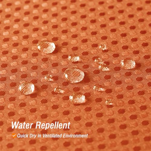 Gibelle Burnt Orange Shower Curtain, Waffle Weave Textured Fabric Shower Curtain for Bathroom - Soft Cloth & Hotel Spa Luxury, Water Repellent, Machine Washable, 72X72, Burnt Orange
