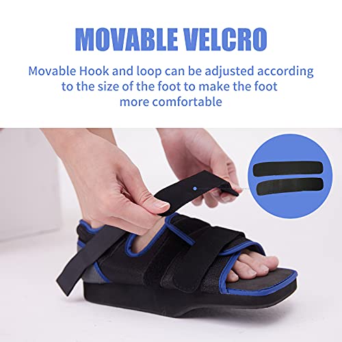 GHORTHOUD Offloading Post Op Shoe Forefoot Square Toe Foot Brace for Broken Toe Surgery Non Weight Medical Shoes for Men and Women(Medium)