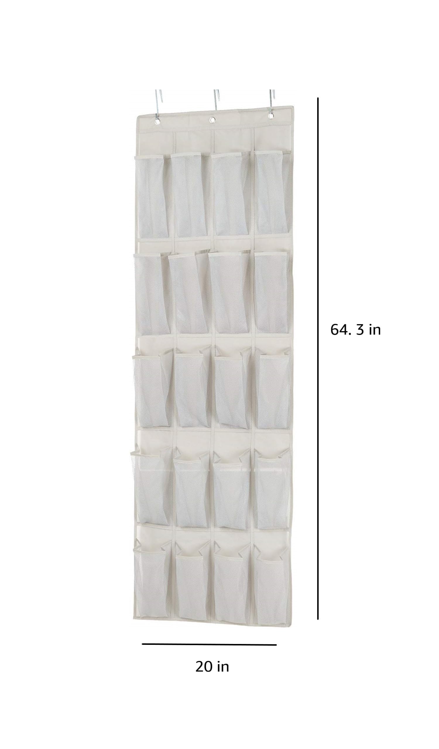 Amazon Basics 20-Pocket Over-the-Door Hanging Large-Size Shoe Organizer