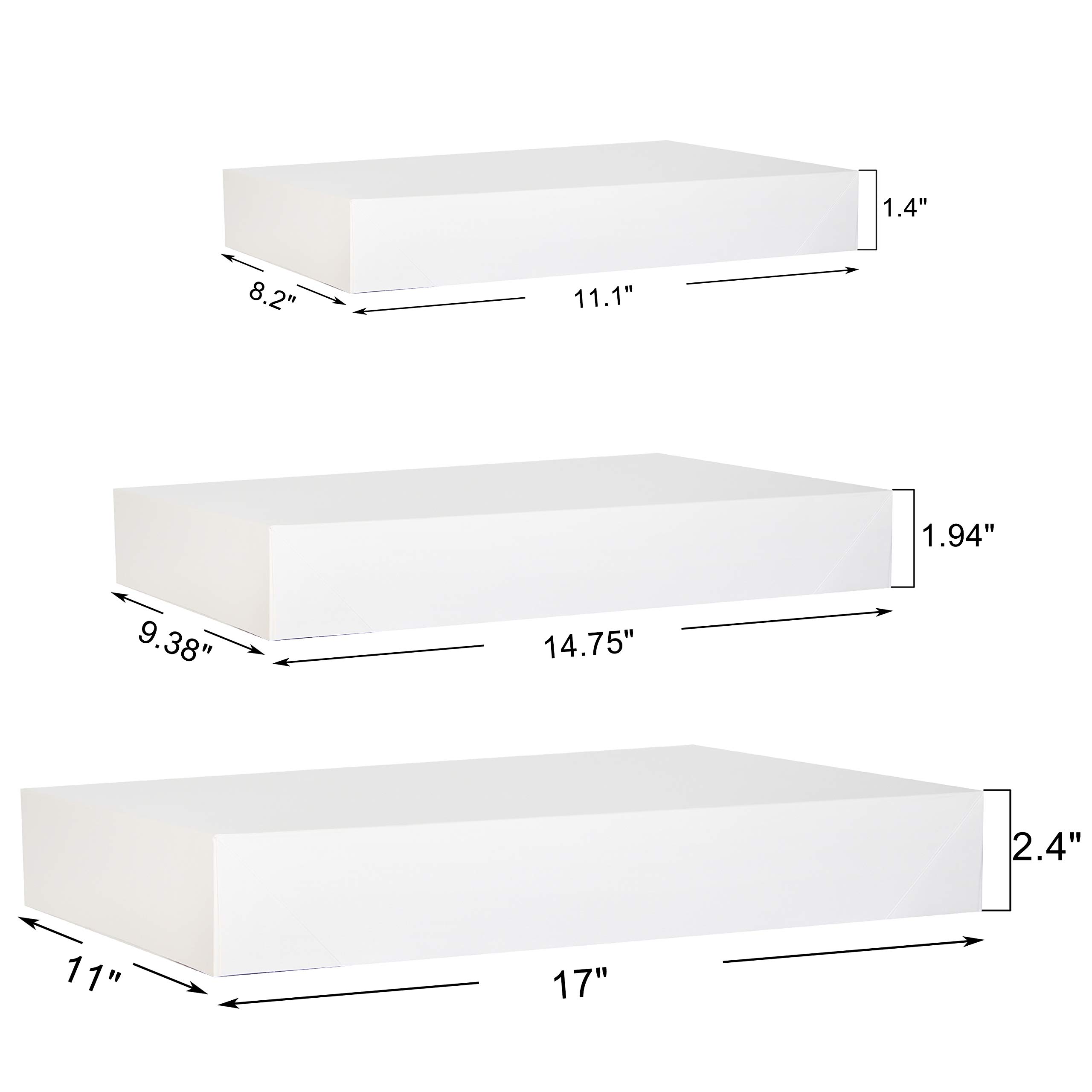 JOYIN 18 Christmas White Cardboard Gift Boxes with Lids for Xmas Holiday, Festive Wrapping, Clothes, Present Boxes and DIY Dessert Boxes