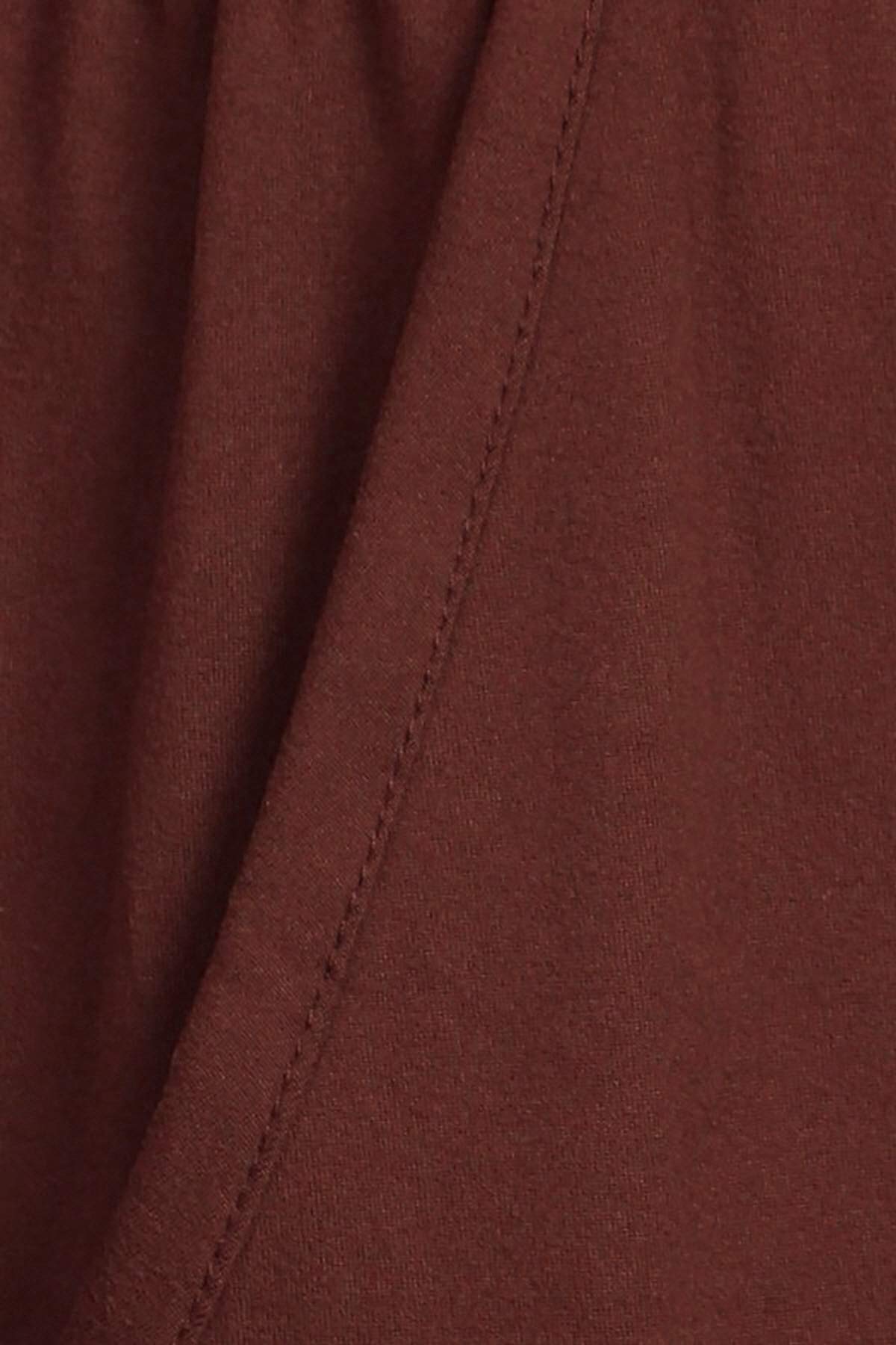 Leggings Depot Womens Relaxed fit Jogger Pants - Track Cuff Sweatpants with Pockets, Marsala, Large