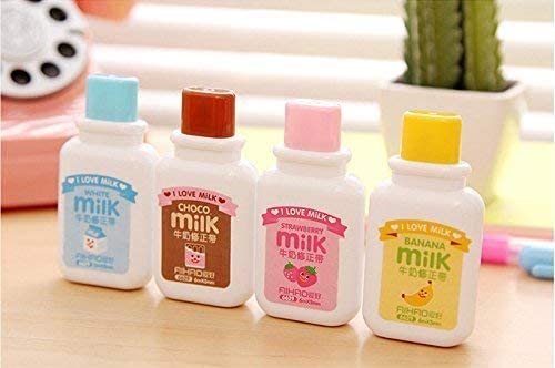 4PCS Milk Bottle Style Correction Tape (Random Color)