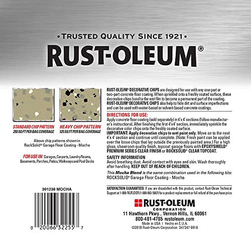 Rust-Oleum 301238 Decorative Color Chips Wall-Surface-Repair-Products, 1 Pound, Mocha Blend, 16 Ounce