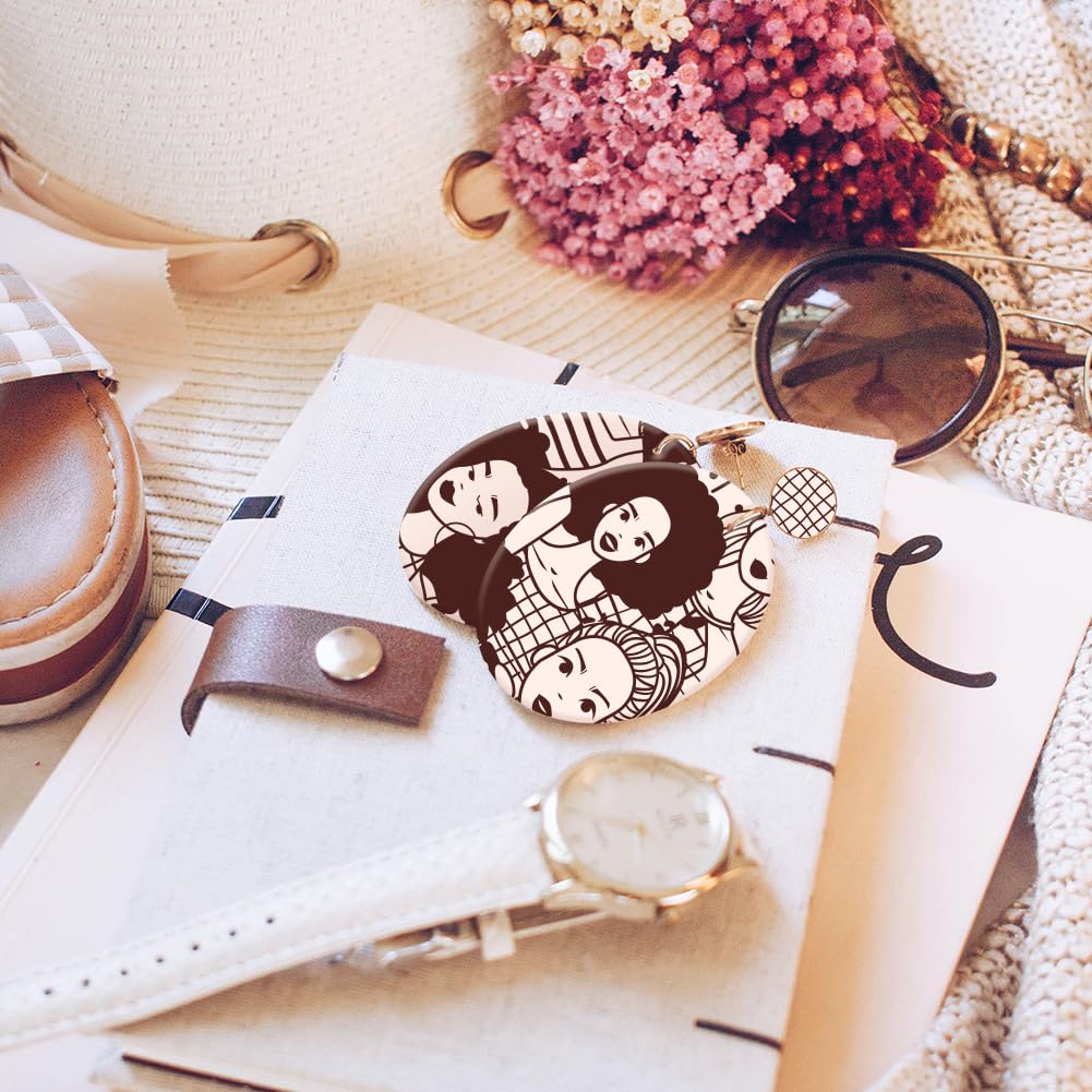 OLYCRAFT 4x5 Inch Woman Crowd Clay Stencils Fashionable Woman Silk Screen for Polymer Clay Star Silk Screen Stencils Mesh Transfer Stencils for Polymer Clay Jewelry Making