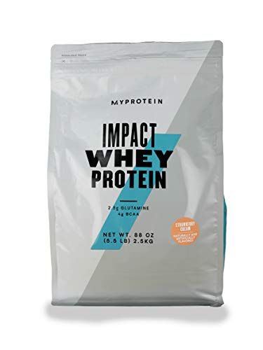 Myprotein® Impact Whey Protein Powder, Strawberry Cream, 5.5 Lb (100 Servings)