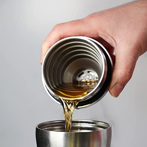 Elevated Craft Hybrid Cocktail Shaker - Premium Vacuum Insulated Stainless Steel Cocktail Shaker - Innovative Measuring System - Martini Shaker for the Home Bartender - 28oz Total Volume