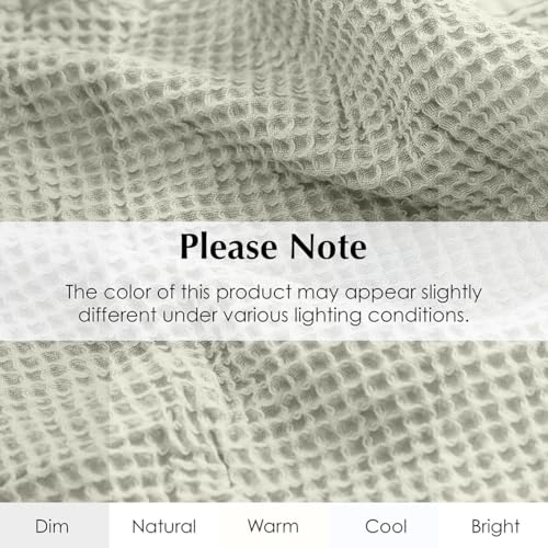 Salt Earth GOTS Certified 100% Organic Cotton Throw Blanket, 55" X 60" Waffle Blankets & Throws for Bed, Throw Blanket for Couch, Modern & Cozy Blanket, All Season, Comfy & Soft Blankets (Sea Foam)