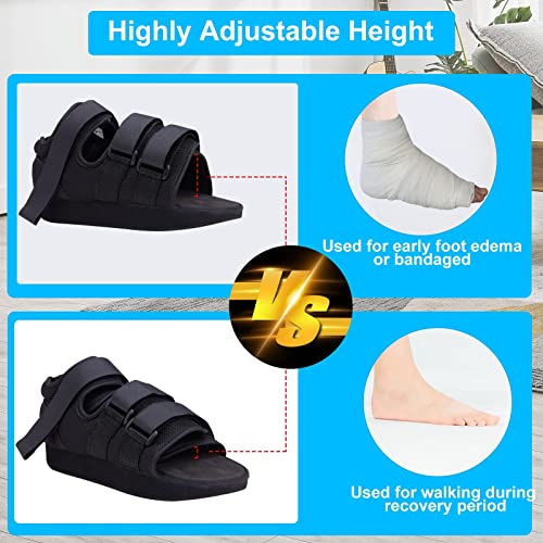GHORTHOUD Post op Shoes for Broken Toe Medical Walking shoes Cast Foot Brace for Foot Surgery Operation,Fracture or Ulcer(Medium