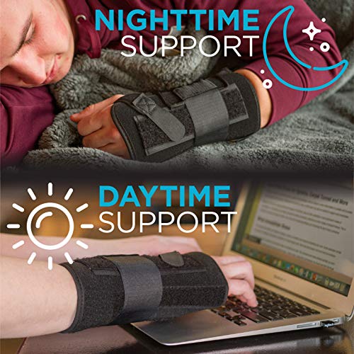 BraceAbility Gaming Wrist Brace - Video Game Support Guard for Console, Laptop, or PC Computer Keyboard and Mouse Gamer with Repetitive Strain Injury (RSI) Pain or Carpal Tunnel Syndrome (Left Hand)