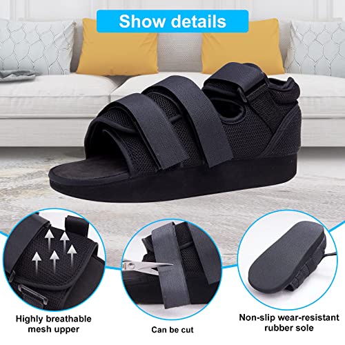 GHORTHOUD Post op Shoes for Broken Toe Medical Walking shoes Cast Foot Brace for Foot Surgery Operation,Fracture or Ulcer(Medium