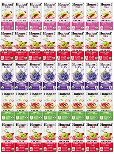 Honest kids Assorted Organic Juice Drink Variety Pack, 6 Fl Oz, (40 Count)