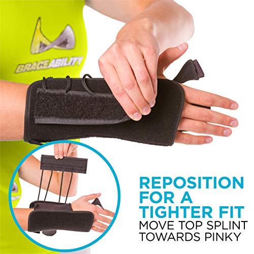 BraceAbility Gaming Wrist Brace - Video Game Support Guard for Console, Laptop, or PC Computer Keyboard and Mouse Gamer with Repetitive Strain Injury (RSI) Pain or Carpal Tunnel Syndrome (Left Hand)