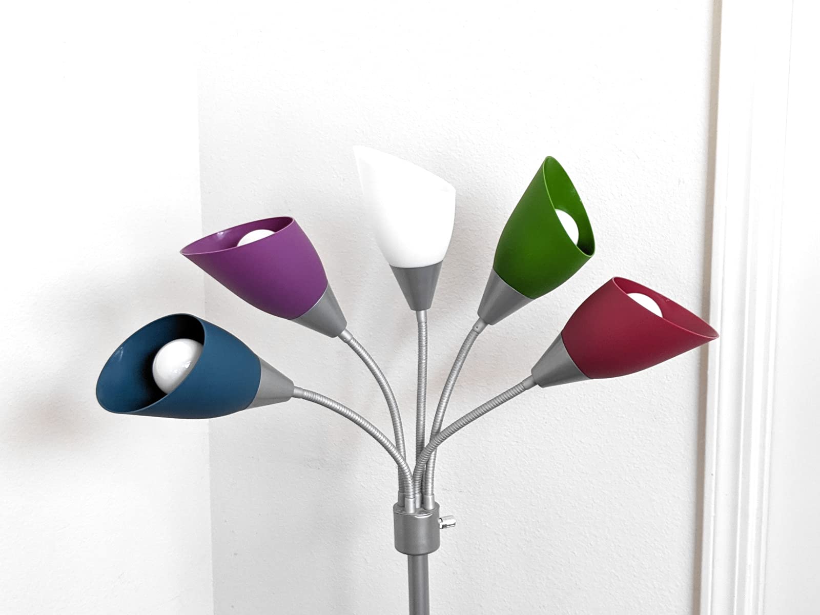 2-Pack 4-1/2" Quaray T50 Color Plastic Lamp Shade for Floor Lamp (White)