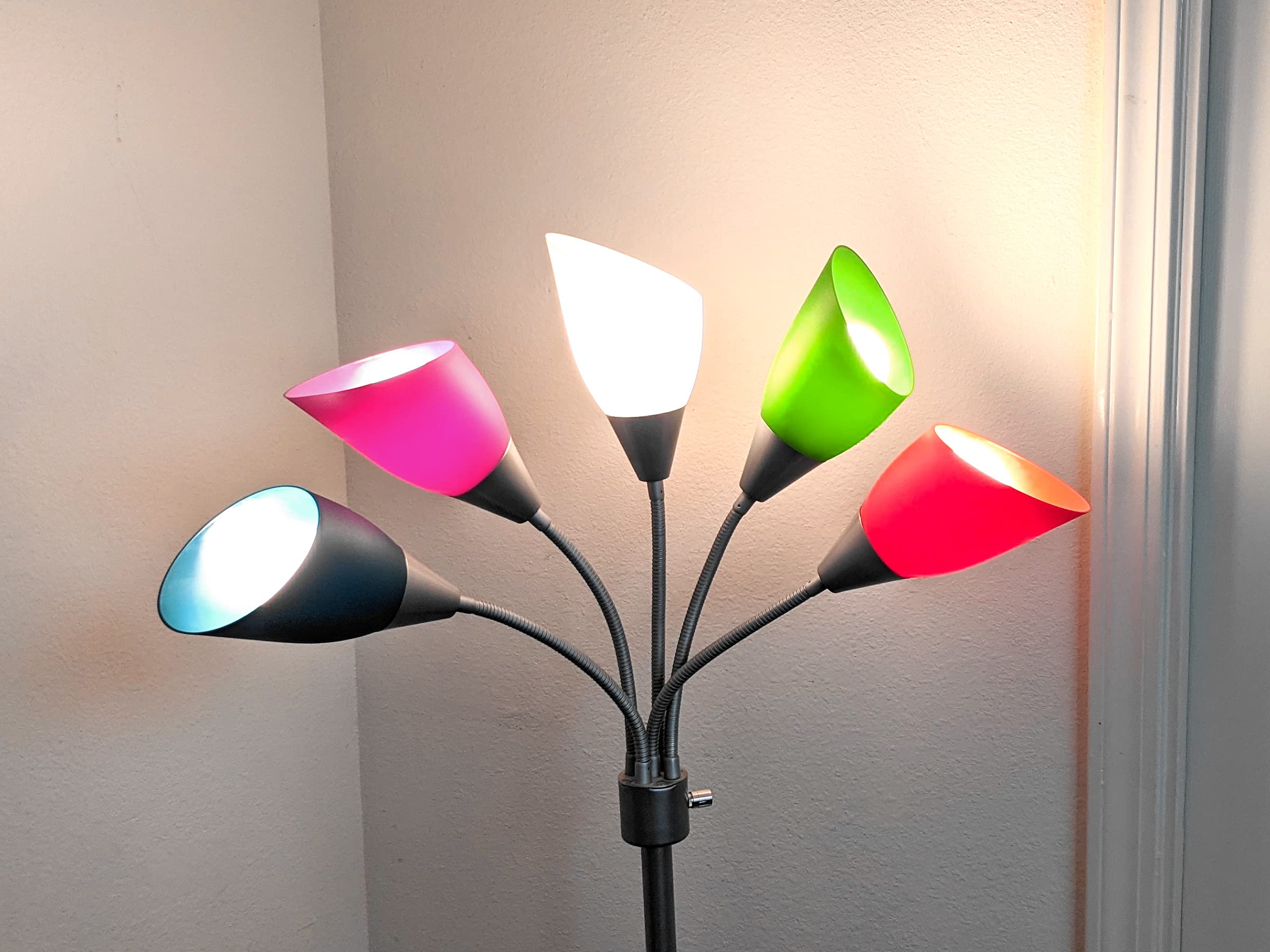 2-Pack 4-1/2" Quaray T50 Color Plastic Lamp Shade for Floor Lamp (White)