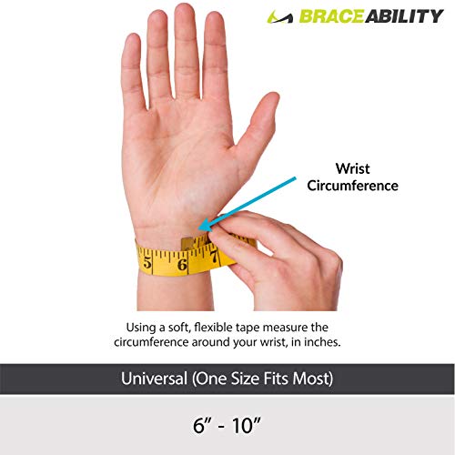 BraceAbility Gaming Wrist Brace - Video Game Support Guard for Console, Laptop, or PC Computer Keyboard and Mouse Gamer with Repetitive Strain Injury (RSI) Pain or Carpal Tunnel Syndrome (Left Hand)