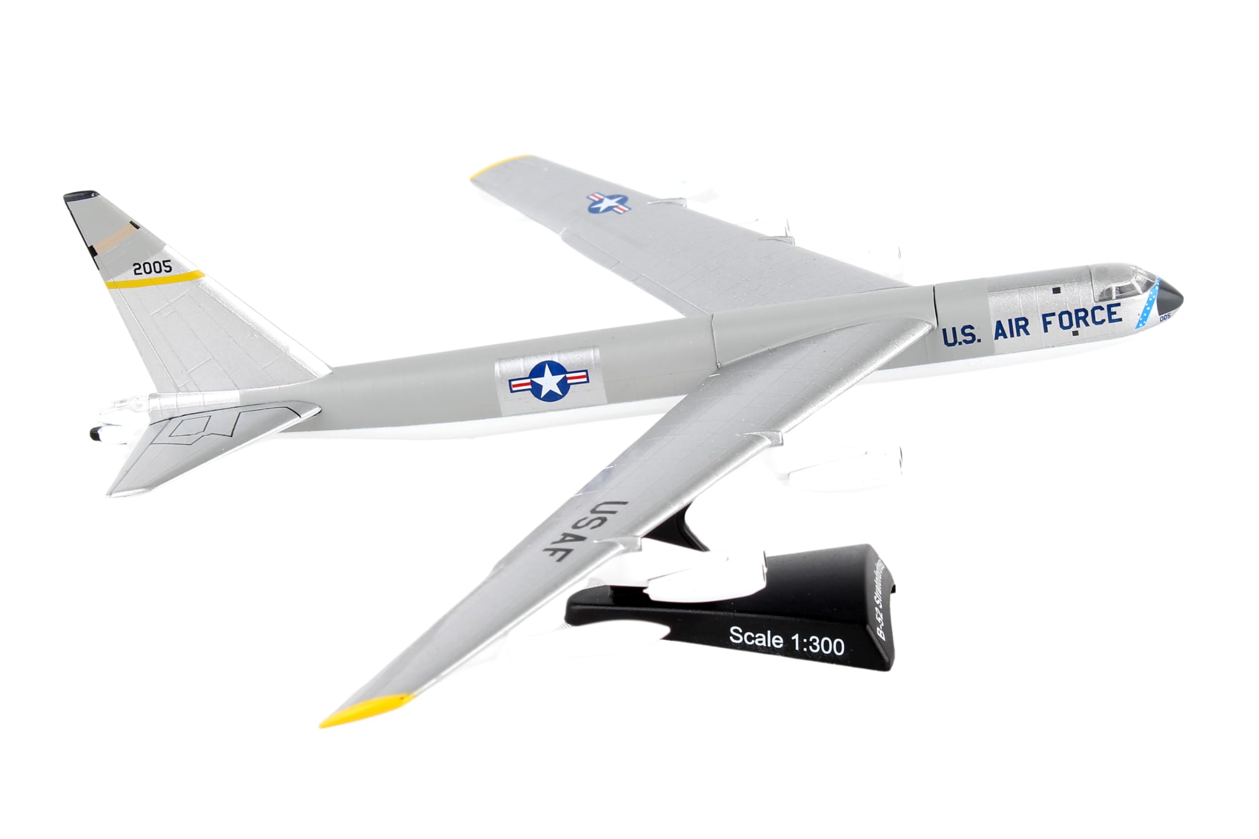Daron Worldwide Trading Postage Stamp USAF B-52 Stratofortress 1/300 Silve Airplane Model