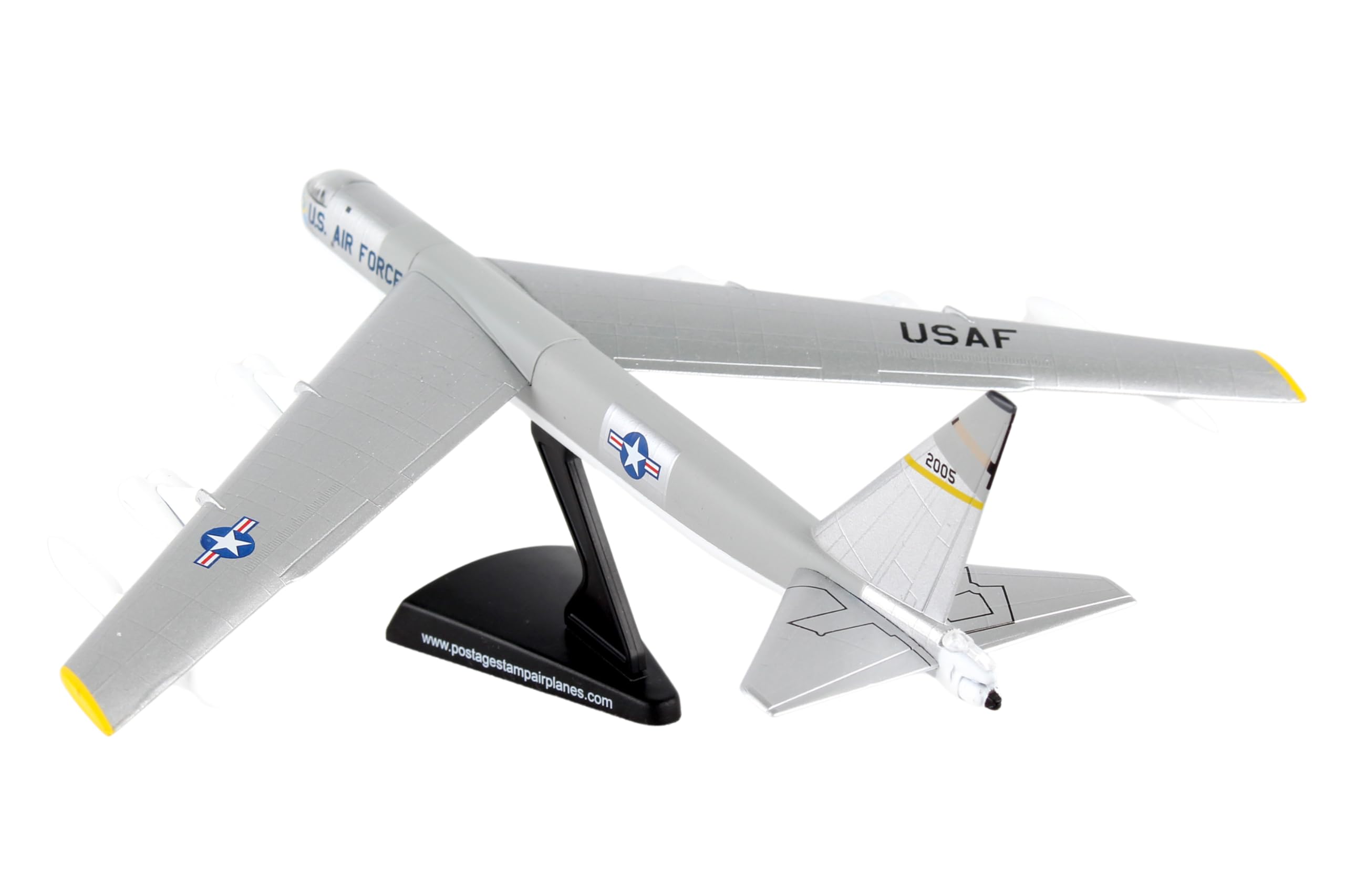 Daron Worldwide Trading Postage Stamp USAF B-52 Stratofortress 1/300 Silve Airplane Model