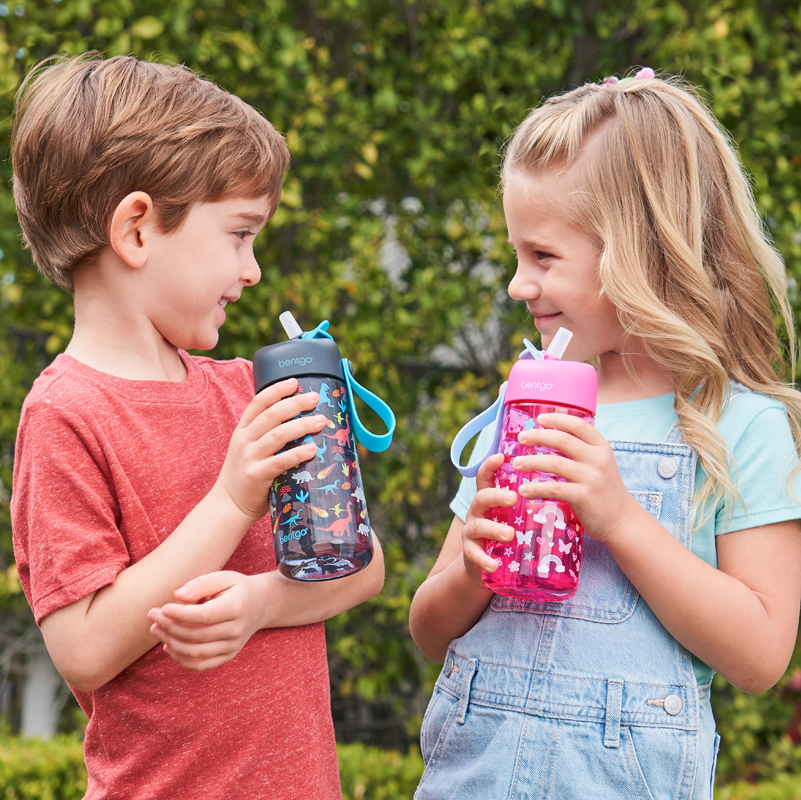 Bentgo Kids Prints Lunch Box & Water Bottle (Dinosaur)