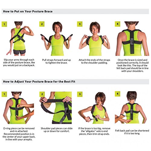 BraceAbility Posture Corrector Brace | Upper Back Straightener to Fix Hunched, Rounded or Stooped Shoulders, Forward Head and Neck Posture Improvement at Home or Work (Small)