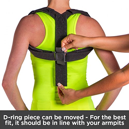 BraceAbility Posture Corrector Brace | Upper Back Straightener to Fix Hunched, Rounded or Stooped Shoulders, Forward Head and Neck Posture Improvement at Home or Work (Small)