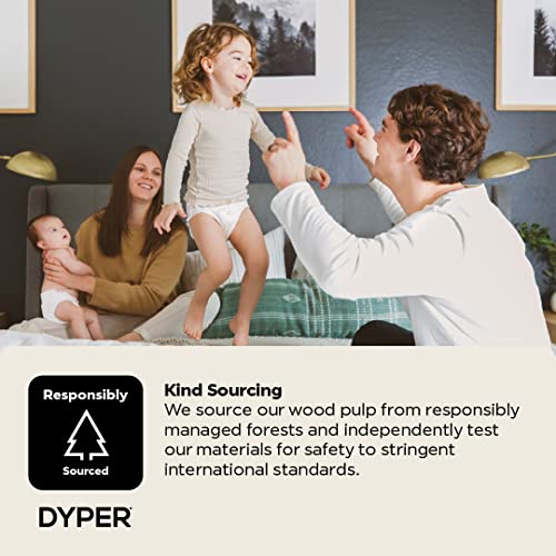 DYPER Viscose from Bamboo Toddler Potty Training Pants Girls & Boys Size 4T-5T, Honest Ingredients, Day & Overnight, Made with Plant-Based* Materials, Hypoallergenic for Sensitive Skin, Unscented