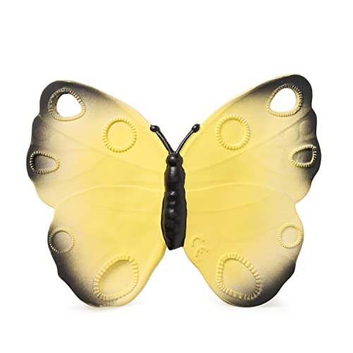 Oli & Carol Butterfly-Shaped Teething Toy - Natural Hevea Rubber Teething Toy | Aesthetic Baby Toys | Baby Teethers | Montessori Toys for Babies 0-6 Months | Infant Teether (Katia The Butterfly)