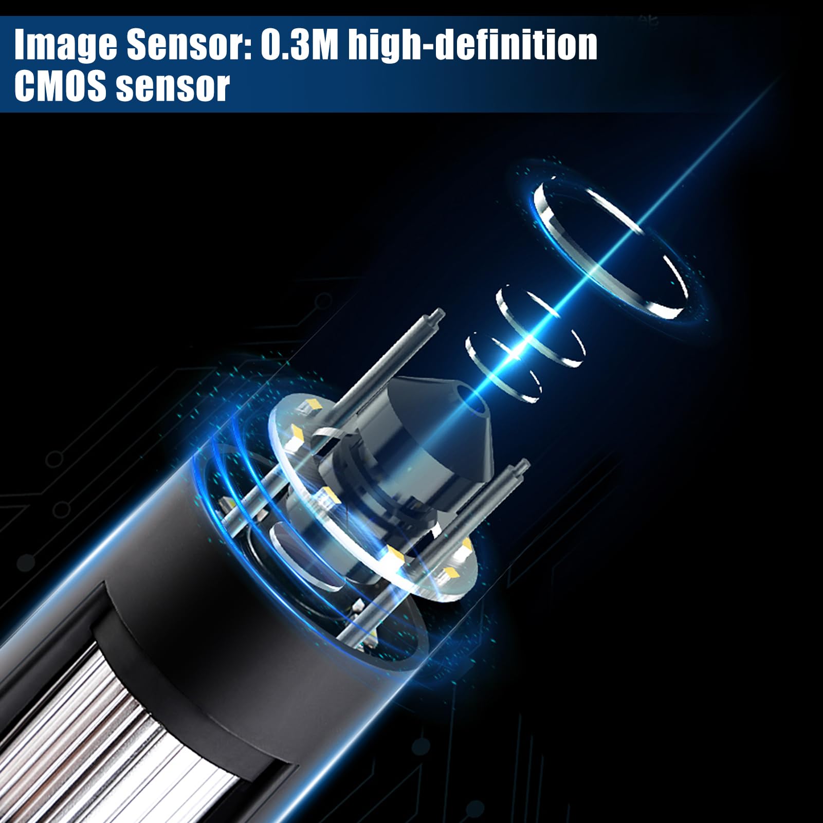 Zerone Digital Magnifier, 1600X Digital Microscope Magnifier S4T-30W-D 8 LED Microscope Endoscope Camera Video w/Stand