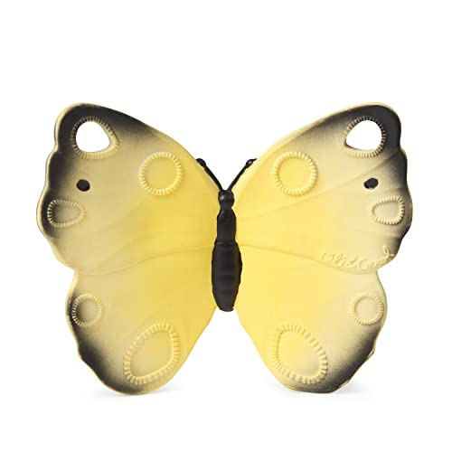 Oli & Carol Butterfly-Shaped Teething Toy - Natural Hevea Rubber Teething Toy | Aesthetic Baby Toys | Baby Teethers | Montessori Toys for Babies 0-6 Months | Infant Teether (Katia The Butterfly)