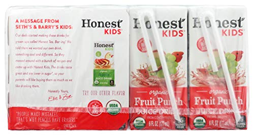 Honest Kids, Juice Fruit Punch Box Organic, 6 Fl Oz, 8 Pack
