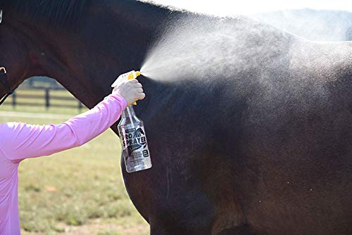 HARRIS Professional Spray Bottle for Horses 32oz (3-Pack), All-Purpose Chemically Resistant with Clear Finish, High Output Pressurized Sprayer, Adjustable Nozzle and Measurements