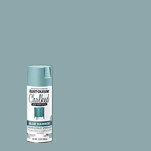 Rust-Oleum 374164 Chalked Ultra Matte Spray Paint, 12 oz, Blue Harbor