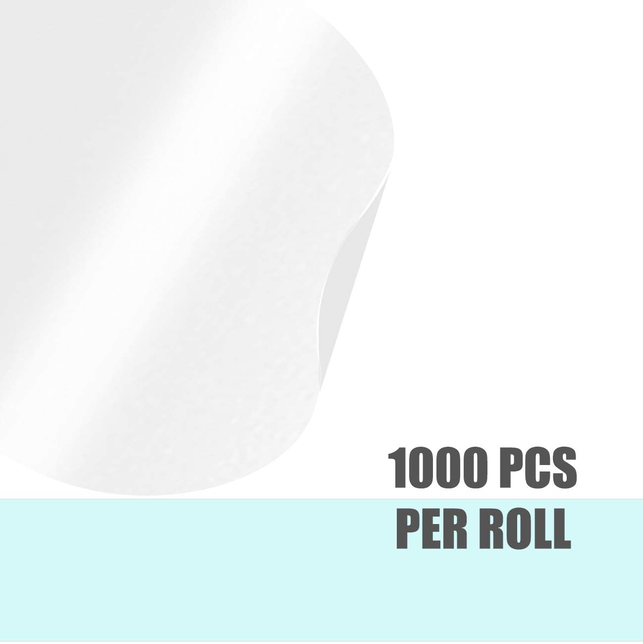 Crystal Clear Transparent 0.5" Round Stickers 2 Across, Envelope Tab Sealer and Retail Package Round Clear Seal Labels Self Adhesive Stickers, 1000 Stickers Per Roll