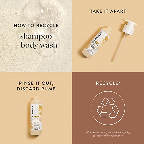 The Honest Company 2-in-1 Cleansing Shampoo + Body Wash | Gentle for Baby | Naturally Derived, Tear-free, Hypoallergenic | Citrus Vanilla Refresh, 10 fl oz