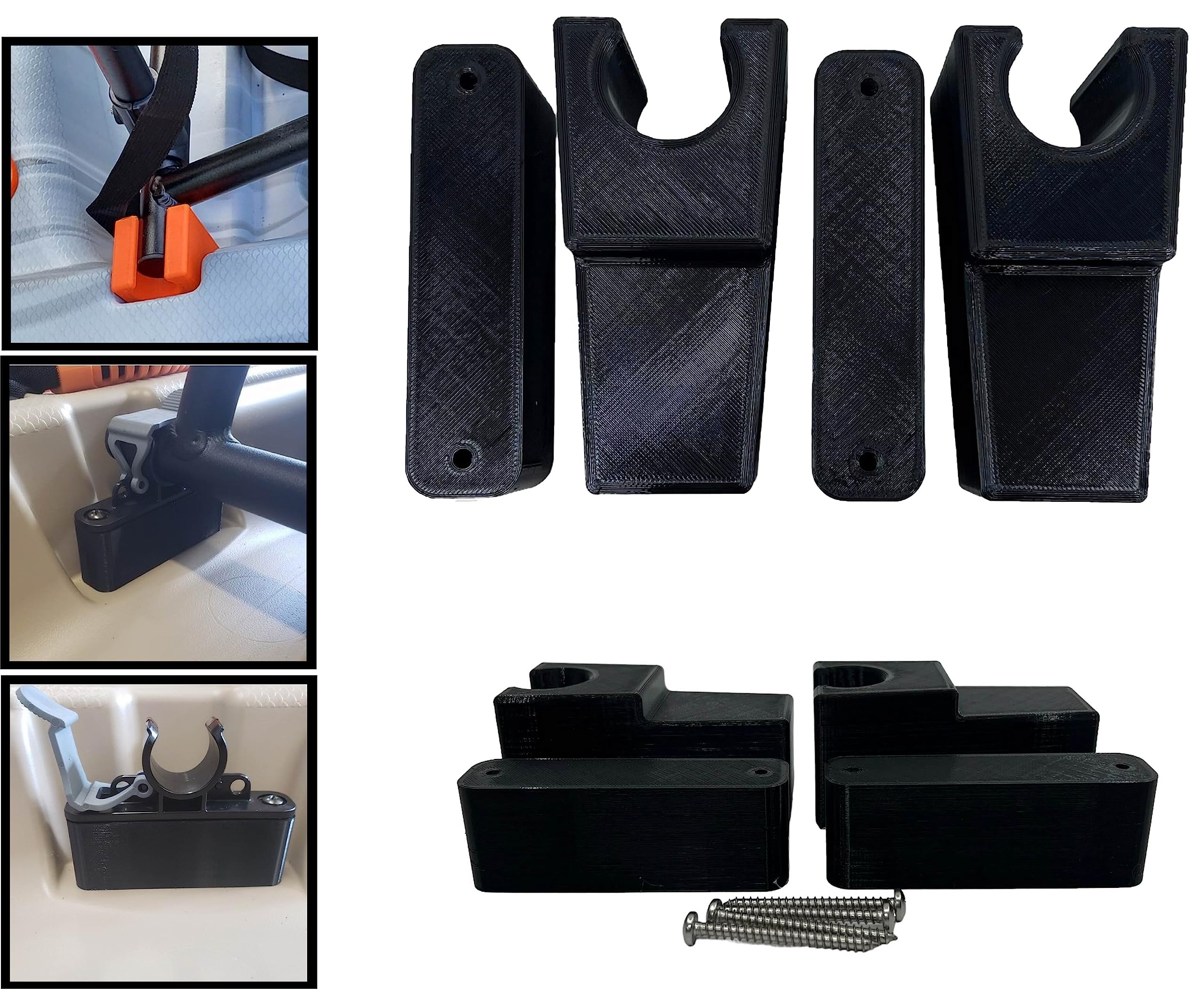 Zephyr's Market Kayak Seat Risers Compatible with Lifetime Tamarack Pro, Kenai Pro, and Teton Angler Kayaks (Black)