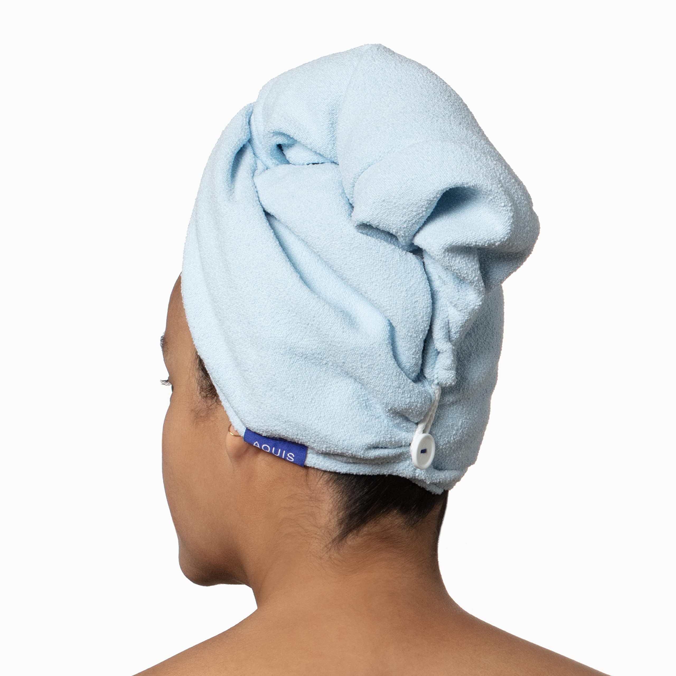 AQUIS Hair Wrap Hair-Drying Tool, Water-Wicking, Ultra-Absorbent Recycled Microfiber