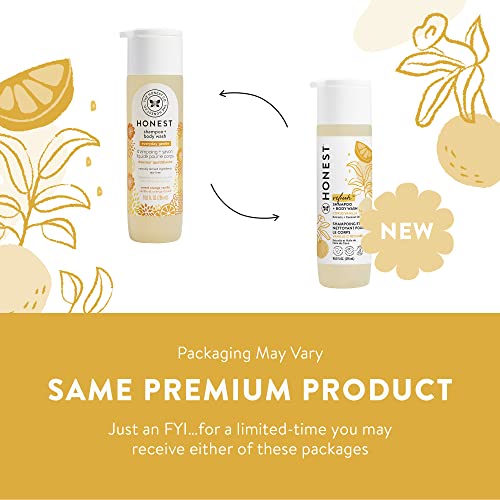 The Honest Company 2-in-1 Cleansing Shampoo + Body Wash | Gentle for Baby | Naturally Derived, Tear-free, Hypoallergenic | Citrus Vanilla Refresh, 10 fl oz