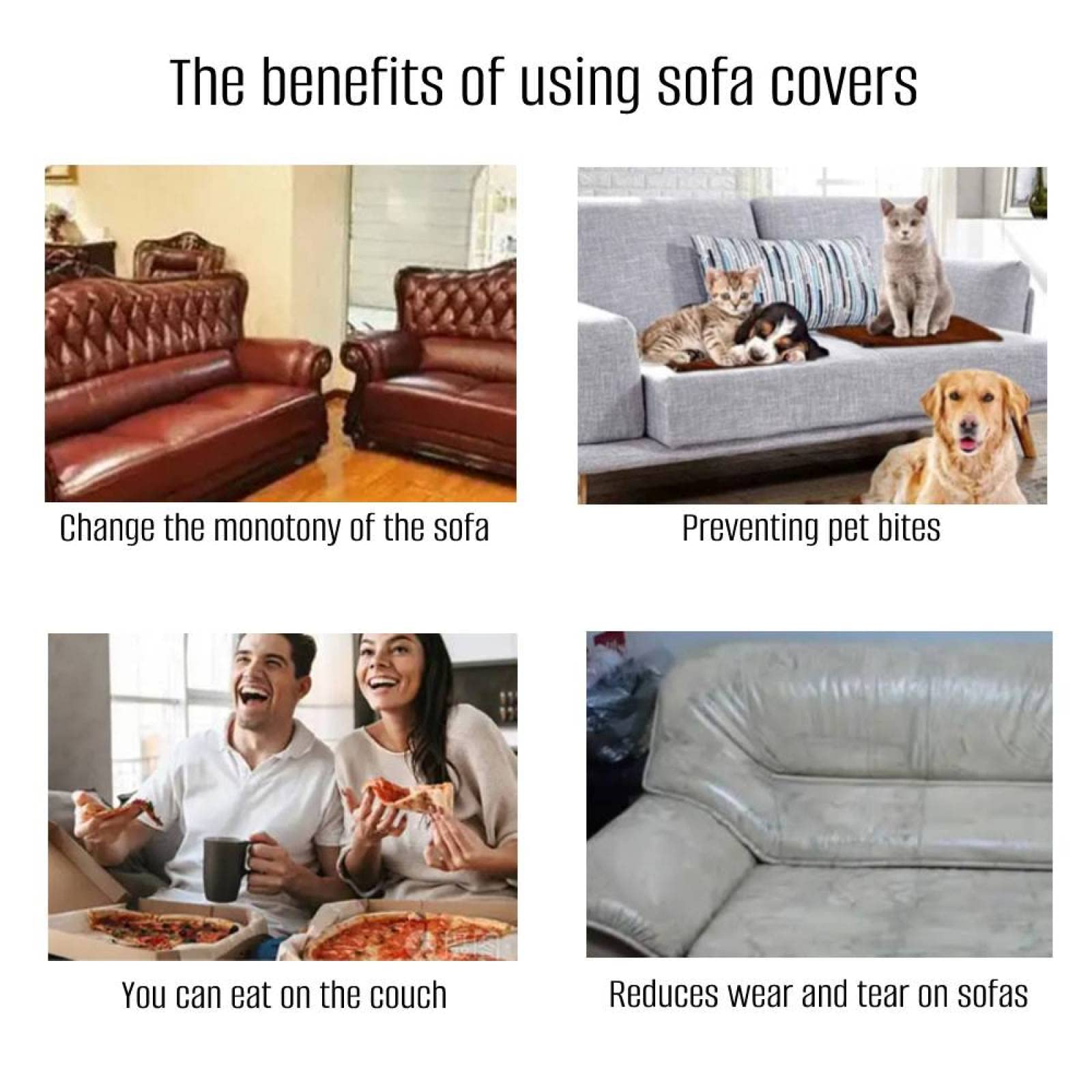 Sea Island Stretch Sofa Slipcovers, Blue Sea 3D Printed Covers Sofa 1 2 3 4 Seater, Sofa Furniture Protector Cover with 2 Free 45 * 45Cm Sofa Pillow Covers